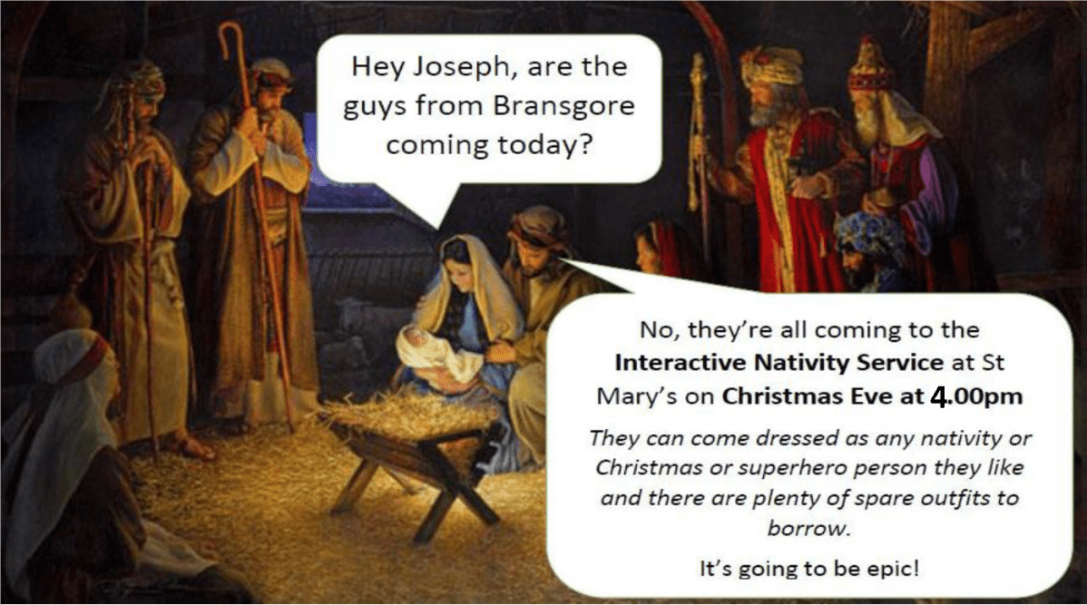 Interactive Nativity – Christmas Eve at 4.00!! – New Forest Edge Churches